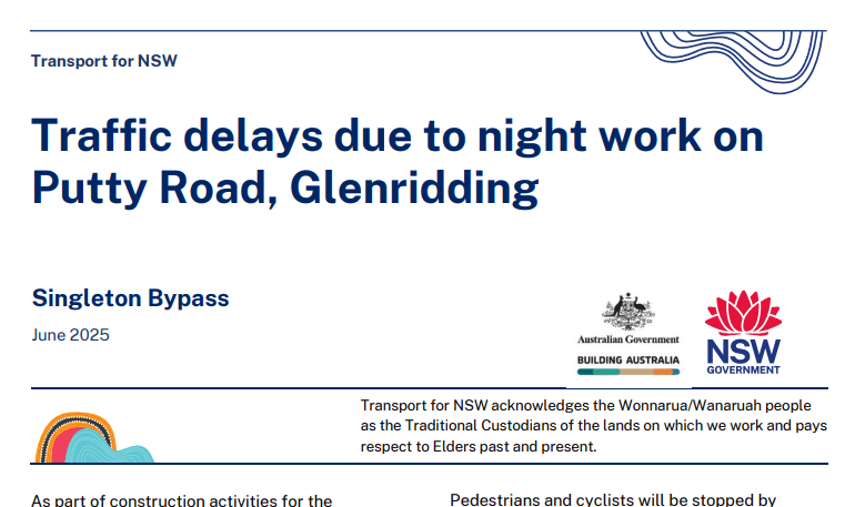 Singleton Bypass | Transport for NSW (RMS)