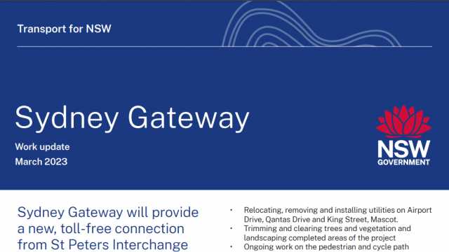 Home page | Sydney Gateway | Transport for NSW (RMS)
