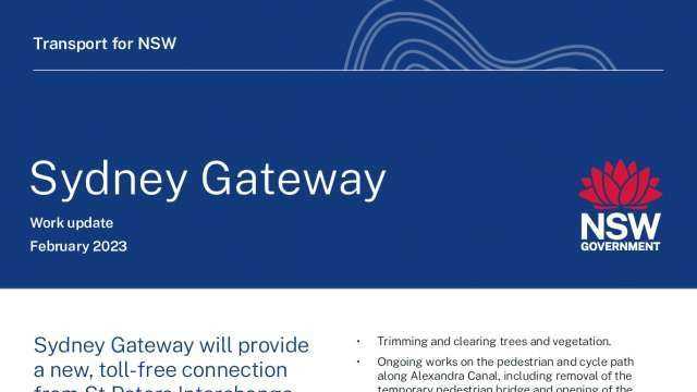 Home page | Sydney Gateway | Transport for NSW (RMS)