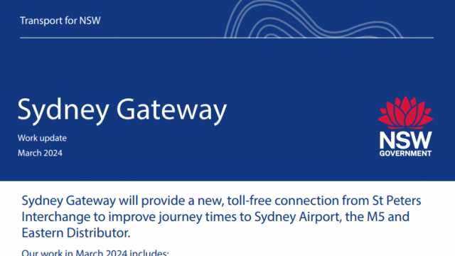 Home page | Sydney Gateway | Transport for NSW (RMS)