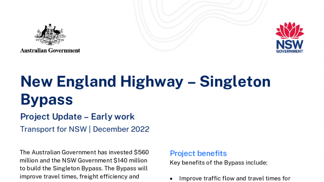 Singleton Bypass | Transport for NSW | Community Analytics