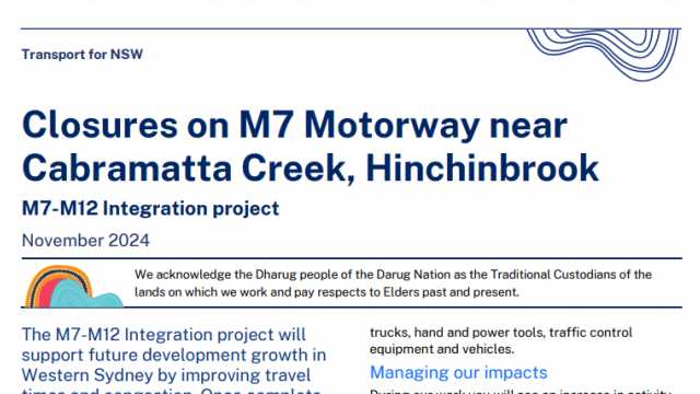 Community notifications | Western Sydney Airport Precinct | Transport ...