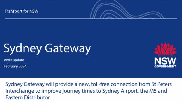 Home page | Sydney Gateway | Transport for NSW (RMS)