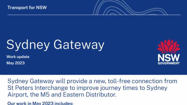 Home page | Sydney Gateway | Transport for NSW (RMS)